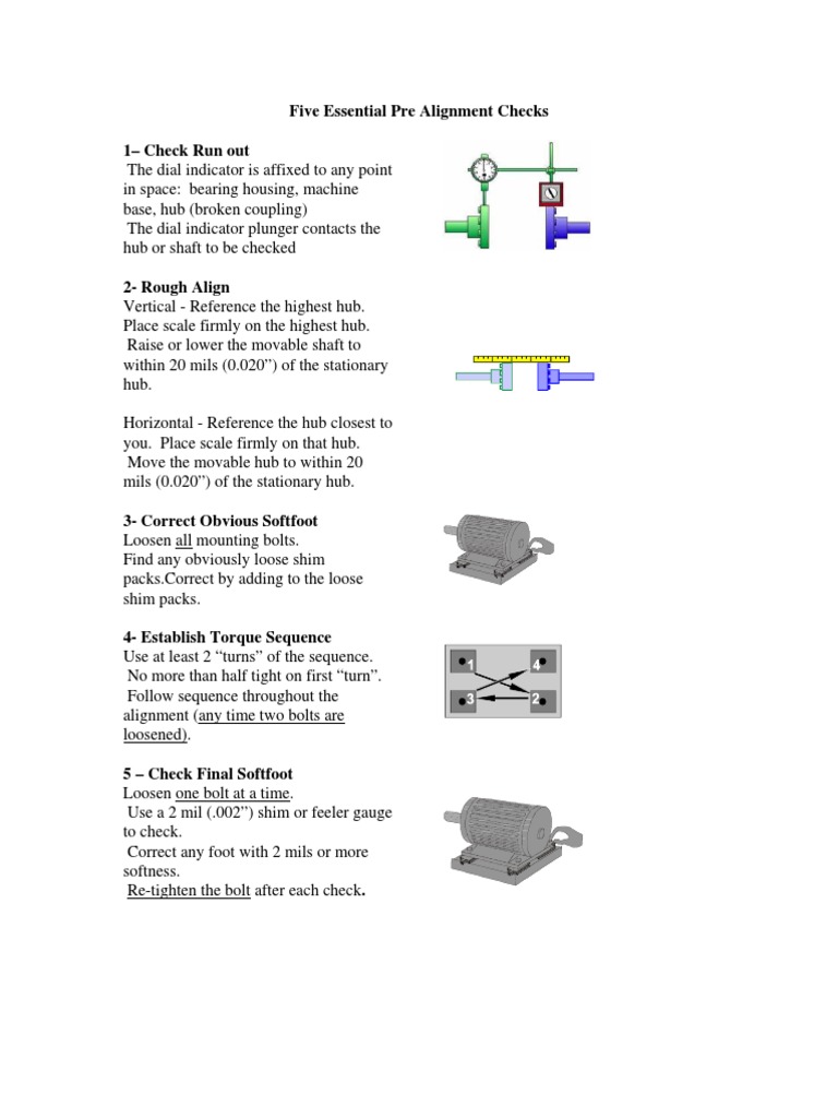 Five Essential Pre Alignment Checks 1 - Check Run Out | PDF