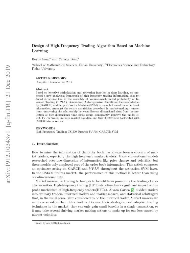 Algorithm Trading | Download Free PDF | High Frequency Trading | Market ...