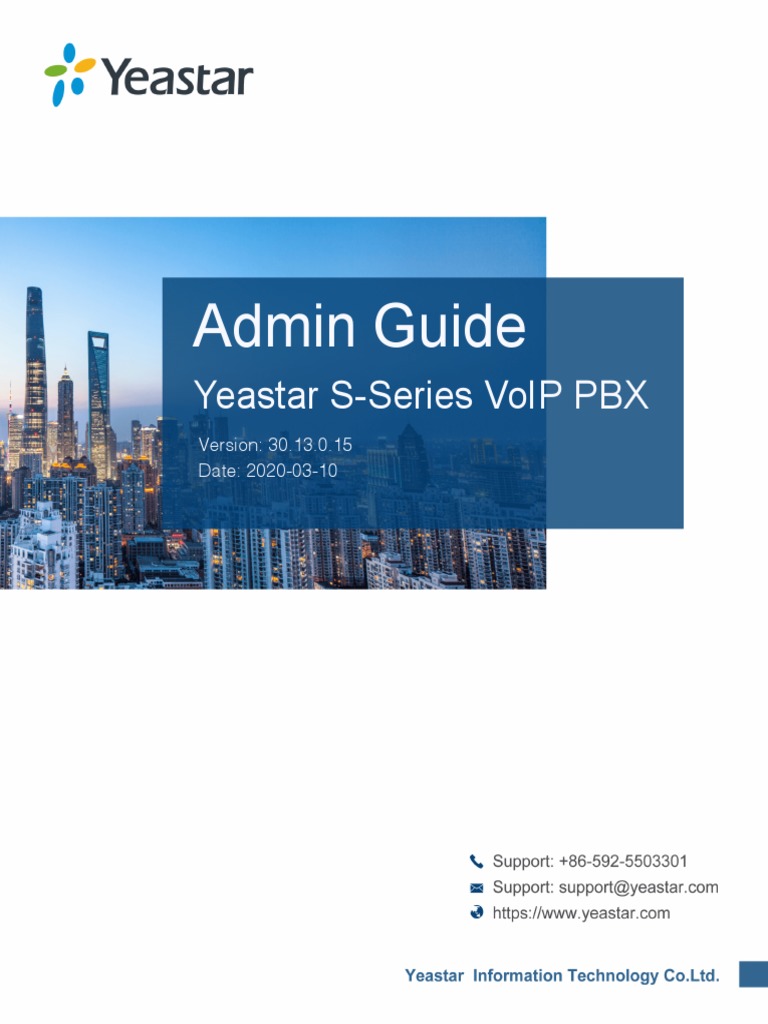 Yeastar S Series Admin Guide | PDF | Voicemail | Session Initiation ...