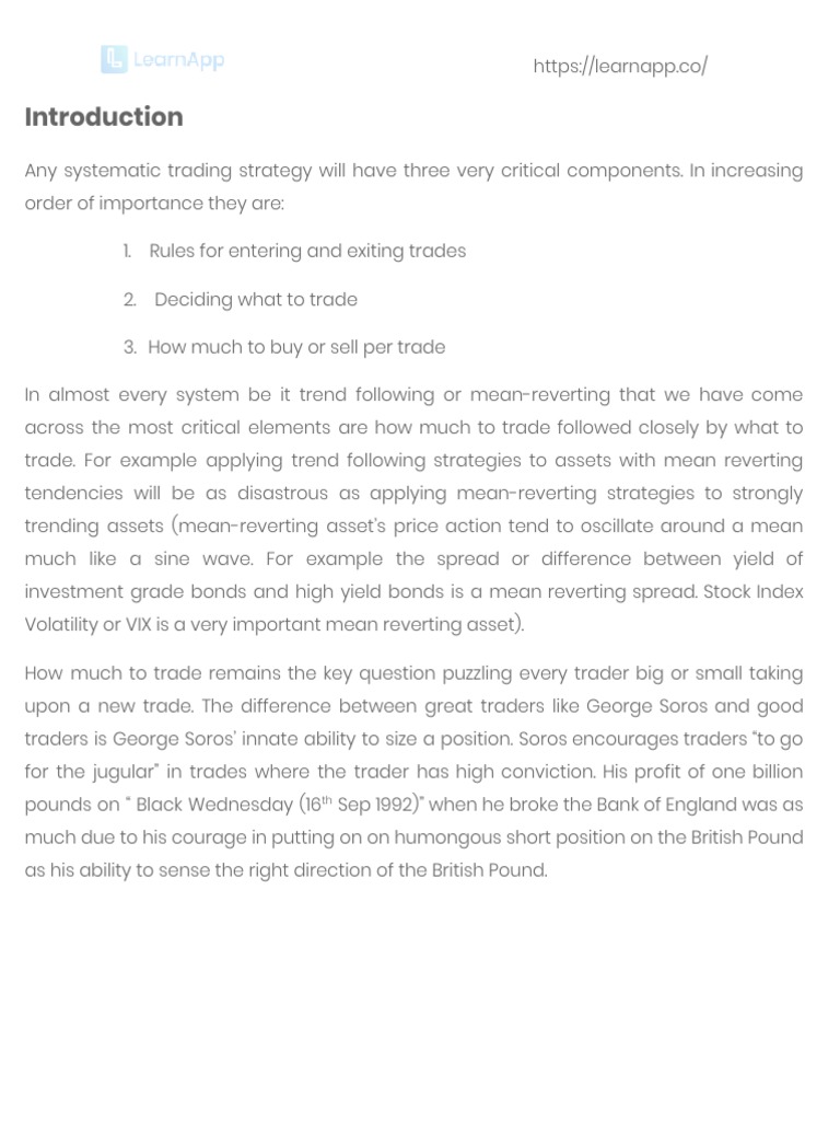 The Tom Basso Strategy | PDF | Market Trend | Investor