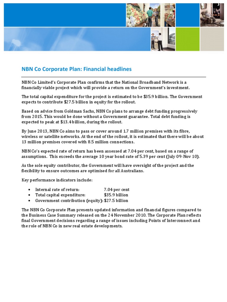 NBN Co Corporate Plan Financial Overview | PDF | Business | Finance ...