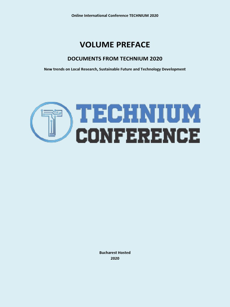 Volume Preface: Documents From Technium 2020 | PDF | Plagiarism | Science