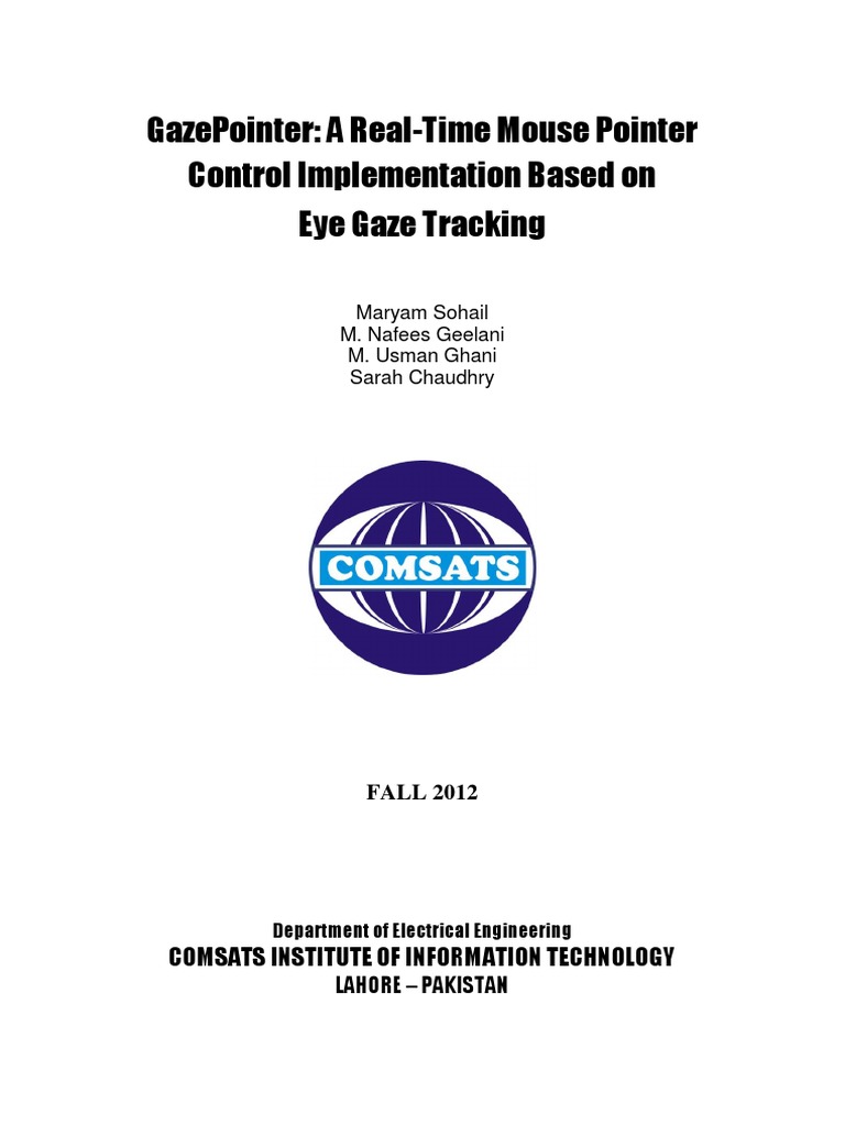 Gazepointer: A Real-Time Mouse Pointer Control Implementation Based On Eye Gaze Tracking | PDF ...