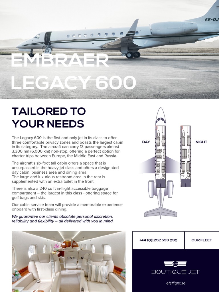 Embraer Legacy 600: Tailored To Your Needs | PDF | Aerospace ...