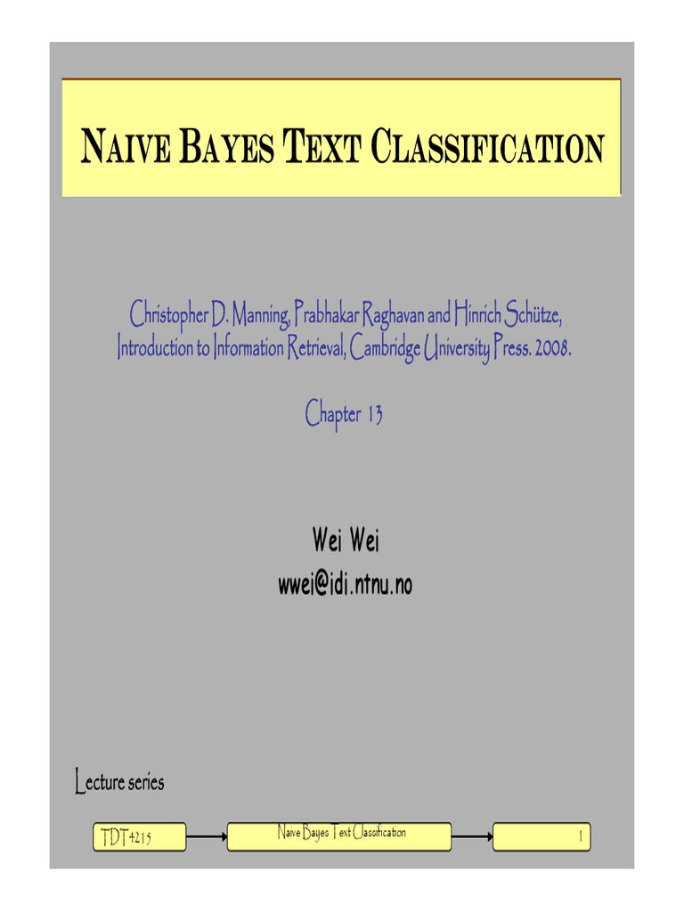 Text Classification PDF | PDF | Statistical Classification | Machine Learning