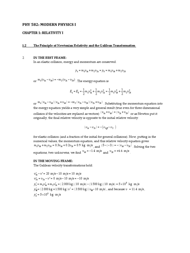 Phy 582: Modern Physics I | PDF | Electronvolt | Momentum