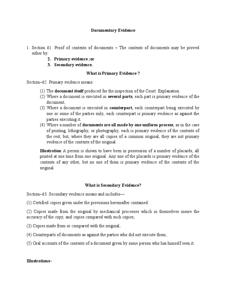 Understanding Documentary Evidence | PDF | Evidence | Document