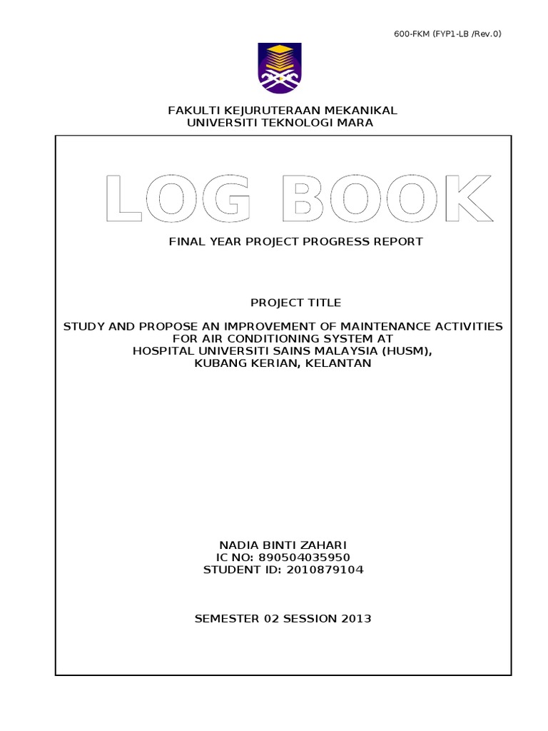 FYP Logbook for Mechanical Engineering | PDF | Brainstorming | Design
