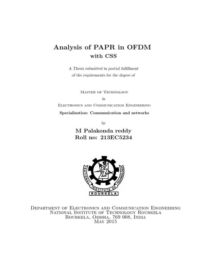 Ofdm Papr Reduction Techniques Pdf Orthogonal Frequency Division Multiplexing Modulation