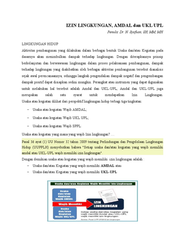 Izin Lingkungan Amdal | PDF | Bisnis | Sains & Matematika
