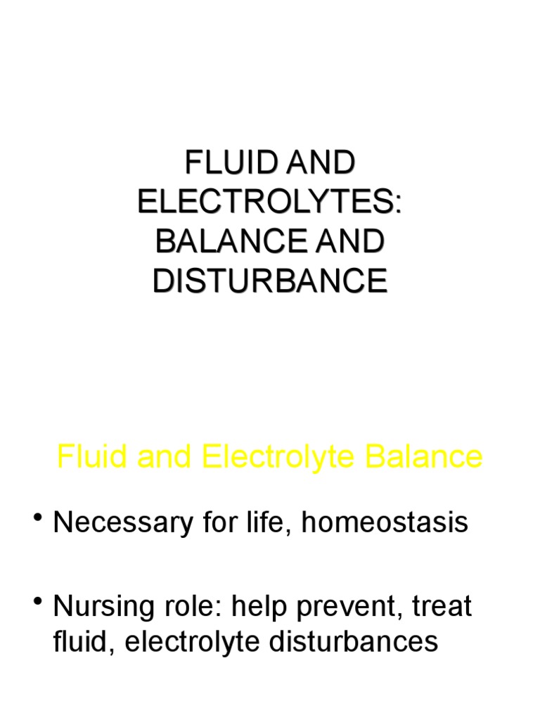 Fluid and Electrolyte-2013 | PDF | Electrolyte | Physiology