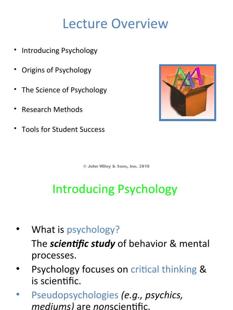 CH 01.ppt 2 | PDF | Experiment | Psychology