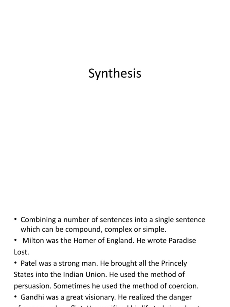 Synthesis | PDF | Narrative | Candle