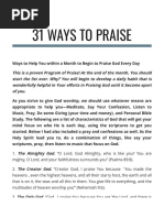 31 Ways To Praise 1 Page Revised 2 | PDF | Mercy | Systematic Theology