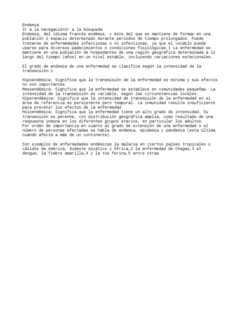 eNFERMEDAD Endemia | PDF