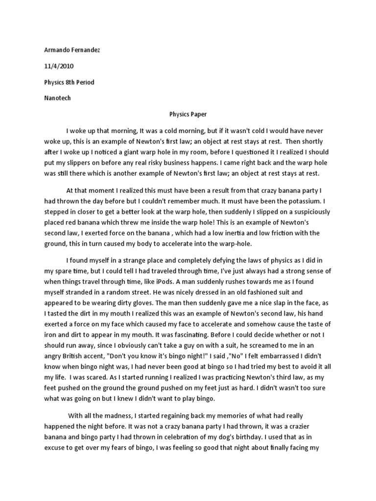 Physic Paper | PDF | Newton's Laws Of Motion | Force