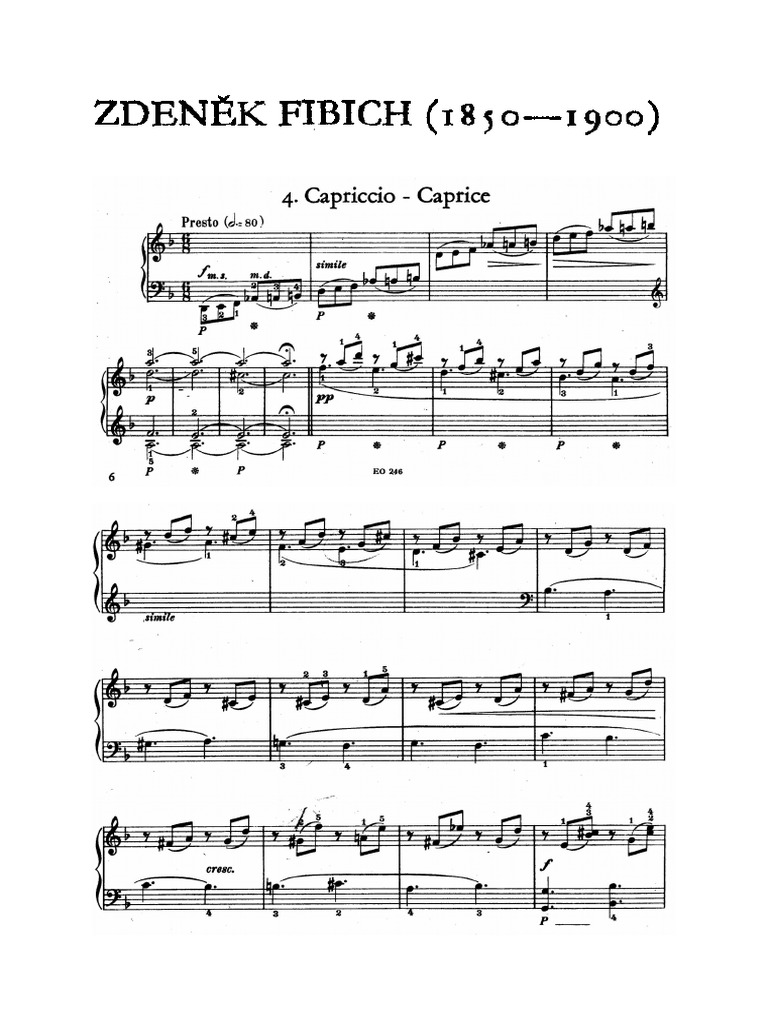 Fibich Capriccio | PDF