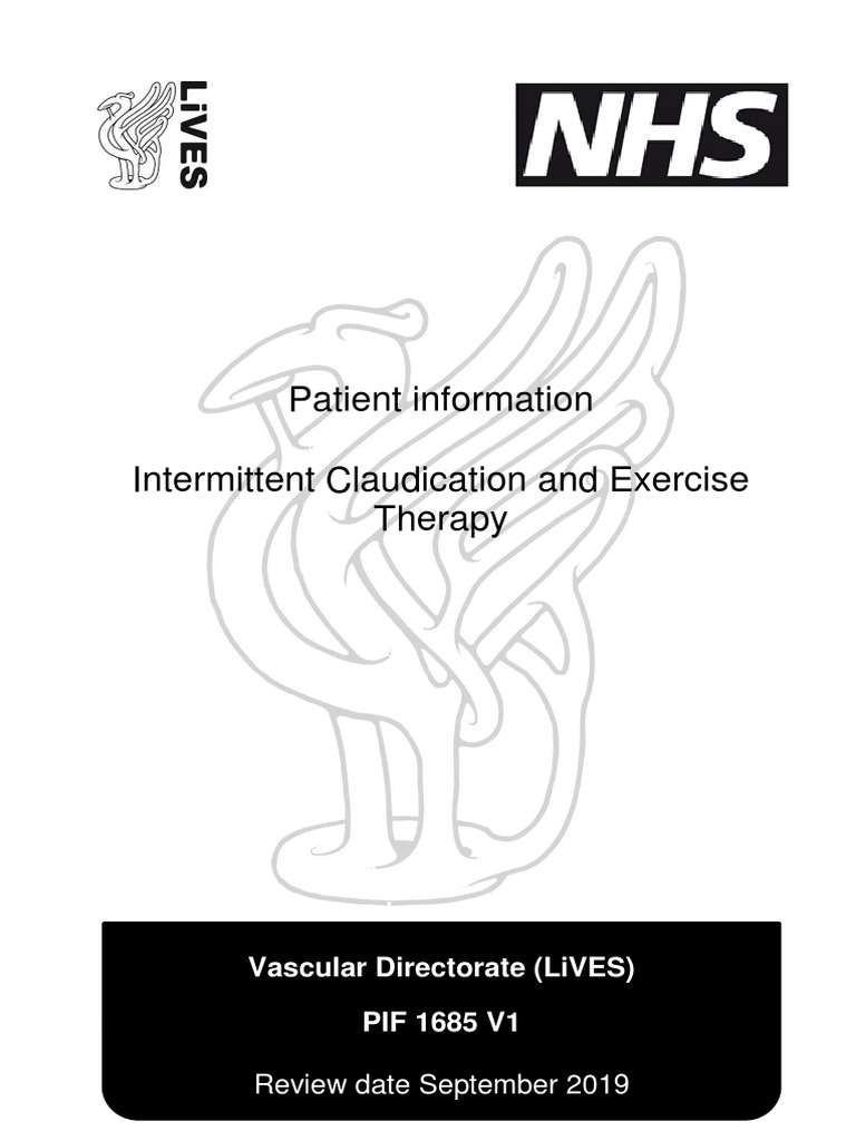 Patient Information Intermittent Claudication and Exercise Therapy ...