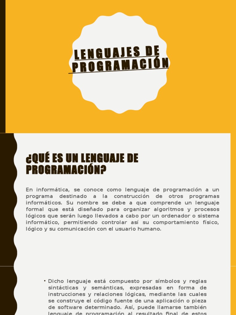 Lenguajes de Programación | PDF | Lenguaje de programación | Software multiplataforma