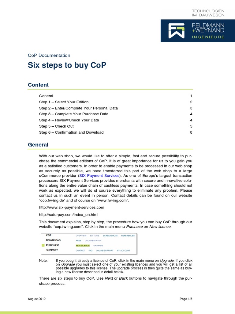 Six Steps To Buy Cop: Content | PDF | Online Shopping | Payments