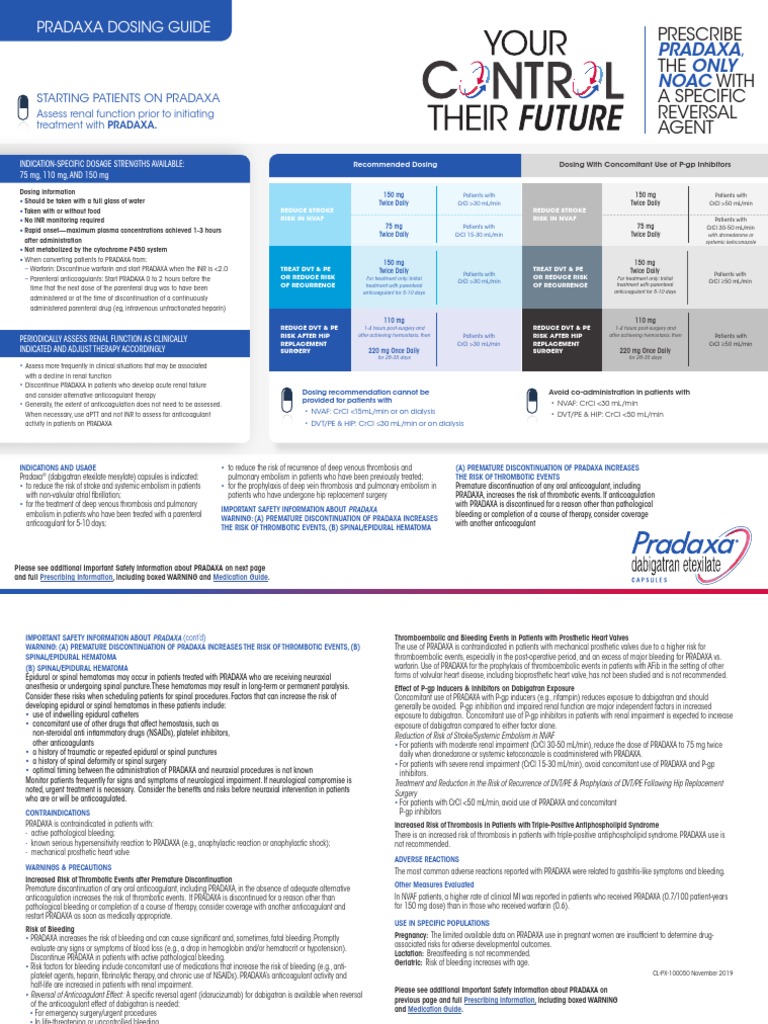 Pradaxa, Only Noac: Prescribe THE With A Specific Reversal Agent | PDF ...