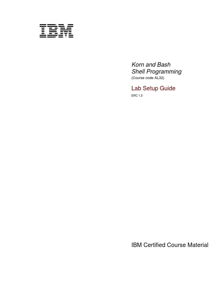 Korn And Bash Shell Programming Lab Exercises Pdf Booting Computer Terminal