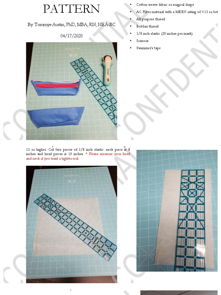 TM 2020 Pattern For Making Masks | PDF