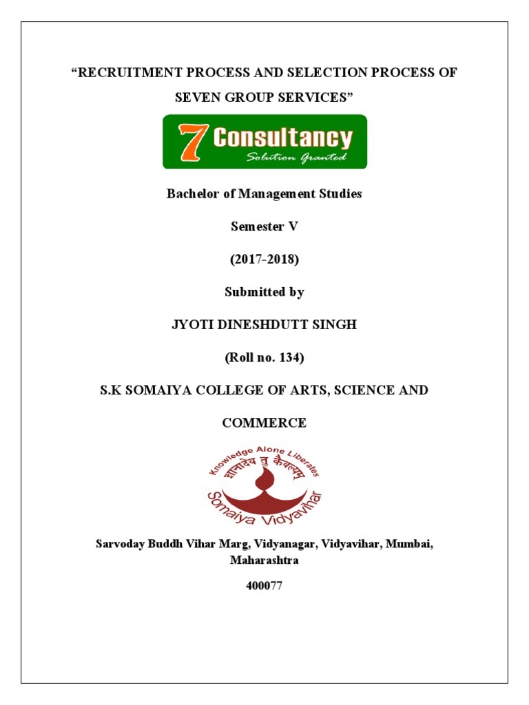 Recruitment Process and Selection Process | PDF | Recruitment | Business