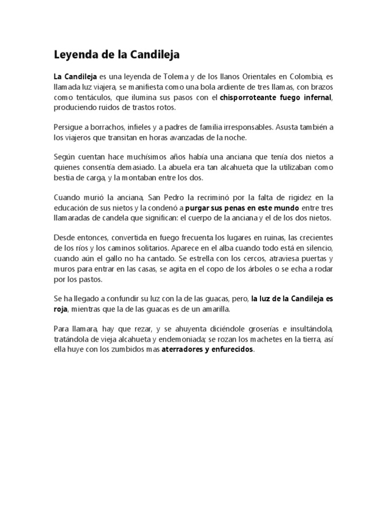 Leyenda de La Candileja | PDF