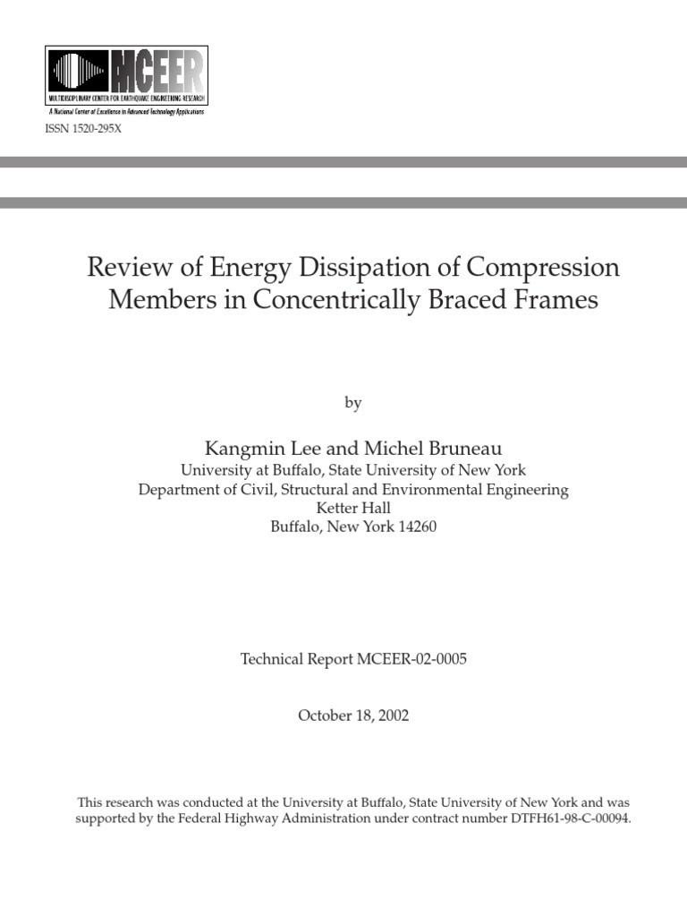 Review of Energy Dissipation of Compression Members in Concentrically ...