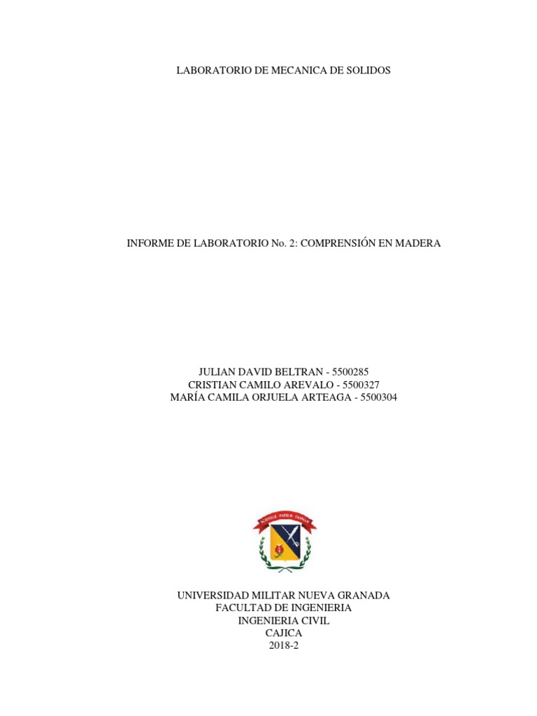 Compresión de Madera de Urapan | PDF | Falla (geología) | Madera