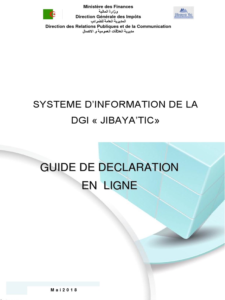 Guide de Déclaration en Ligne DGI | PDF | Impôts | Impôt sur le revenu