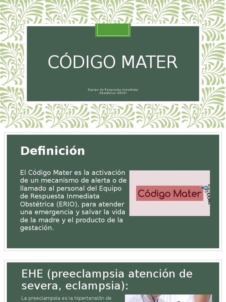 Código Mater | PDF | Parto | Salud pública