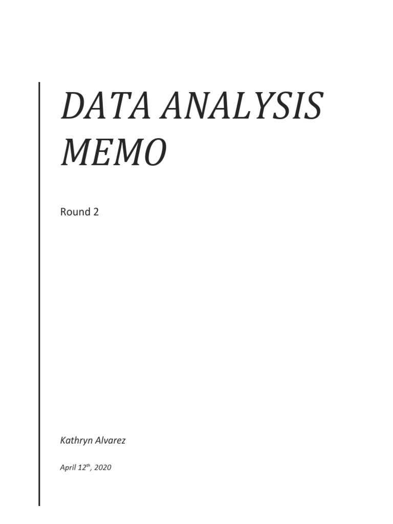 Memo Report Round 2 | PDF | Qualitative Research | Vocabulary