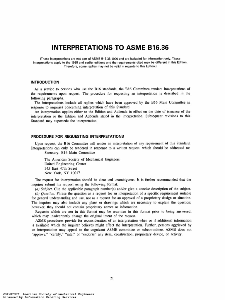 Ansi B16.36 Inter | PDF | Government | Business