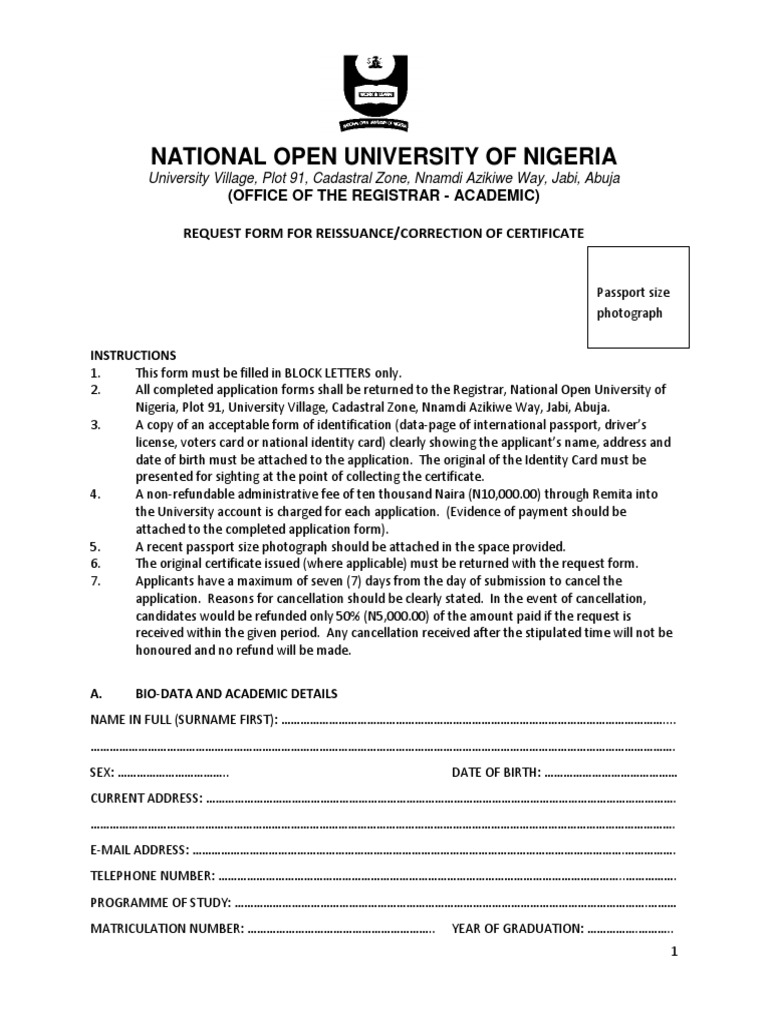 Certificate Reissue/Correction Form | PDF | Identity Document | Affidavit