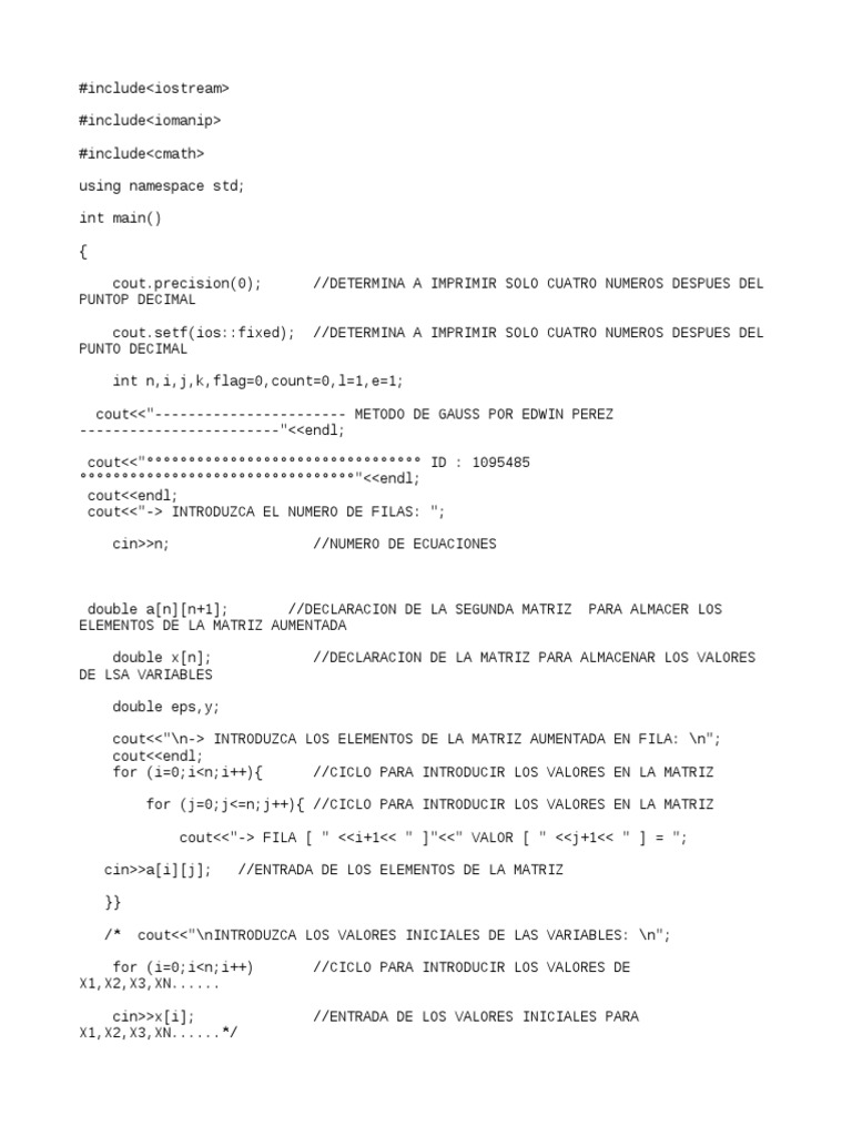Codigos en C++ | PDF | Paradigmas de programación | Desarrollo de software