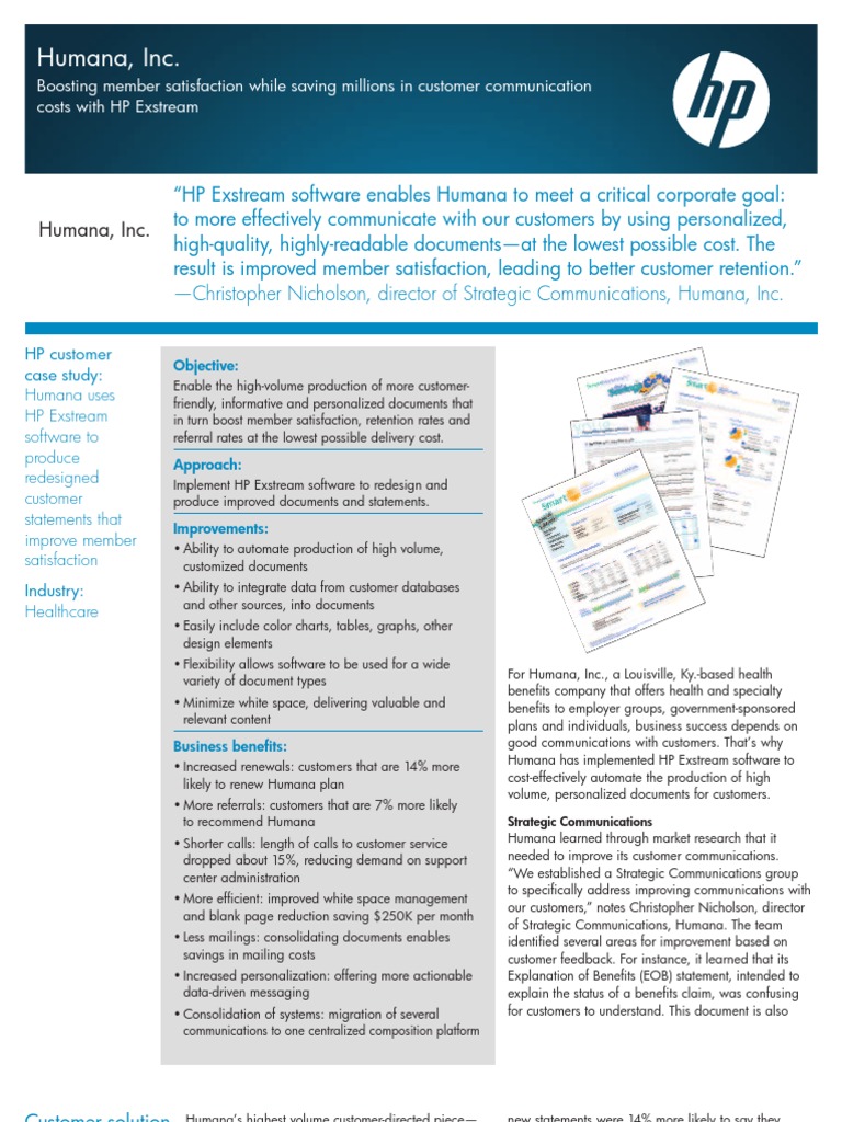 Humana Case Study | PDF | Hewlett Packard | Employee Retention