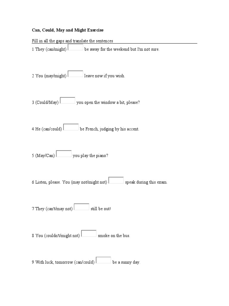 Modals Exercise | PDF