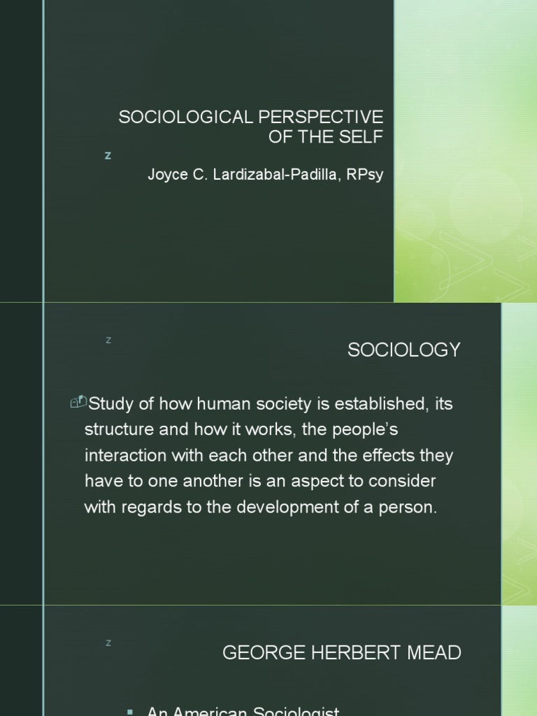 Sociological Self Development Stages | PDF