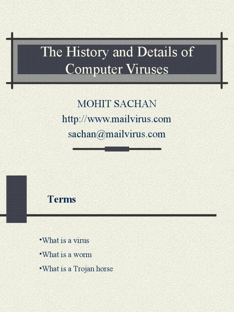 The History and Details of Computer Viruses: Mohit Sachan | PDF ...
