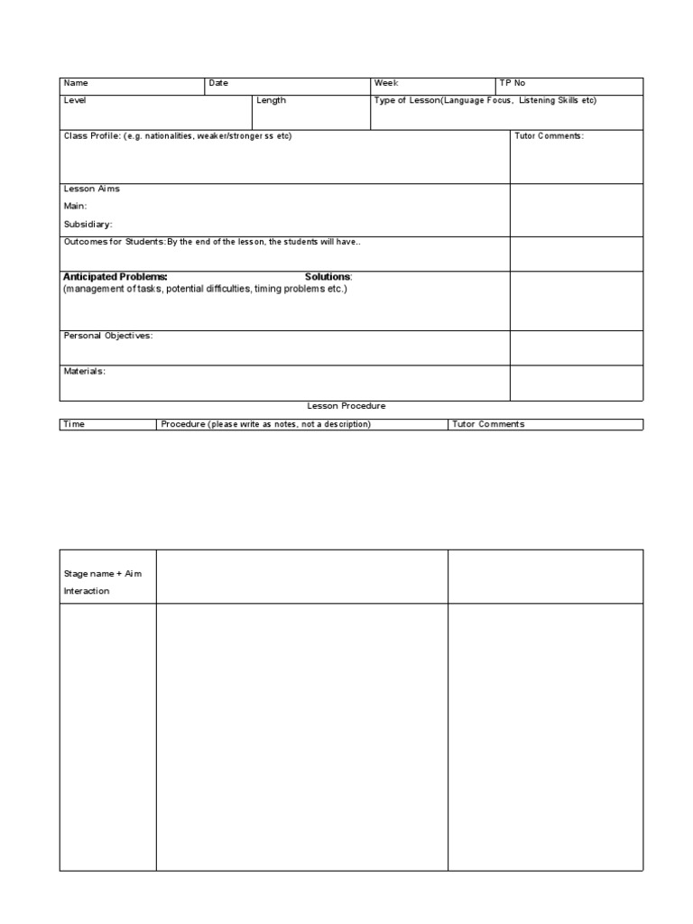 Celta Lesson Plan | PDF