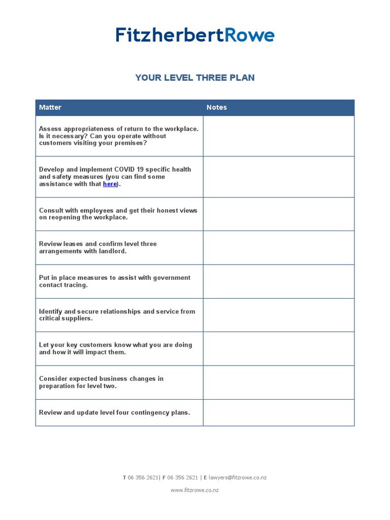 Your Level Three Plan | PDF