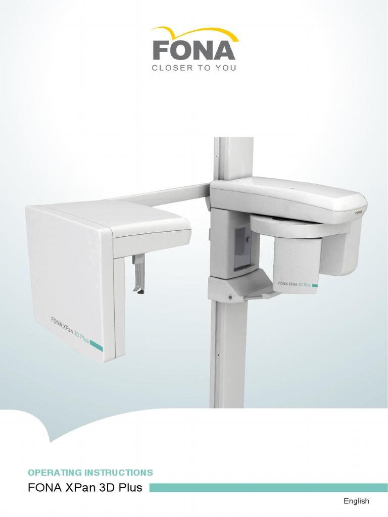Fona Xpan 3D Plus: Operating Instructions | PDF | X Ray | Radiography