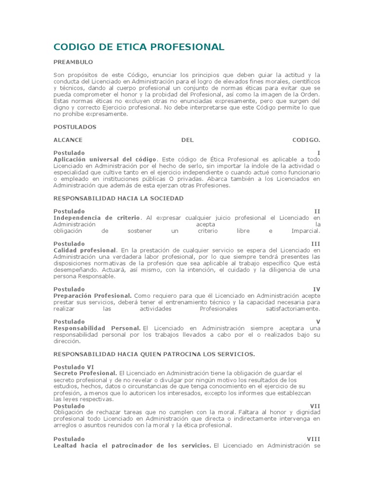 Codigo de Etica Profesional Corlad Tacna | PDF | Publicidad | Comportamiento