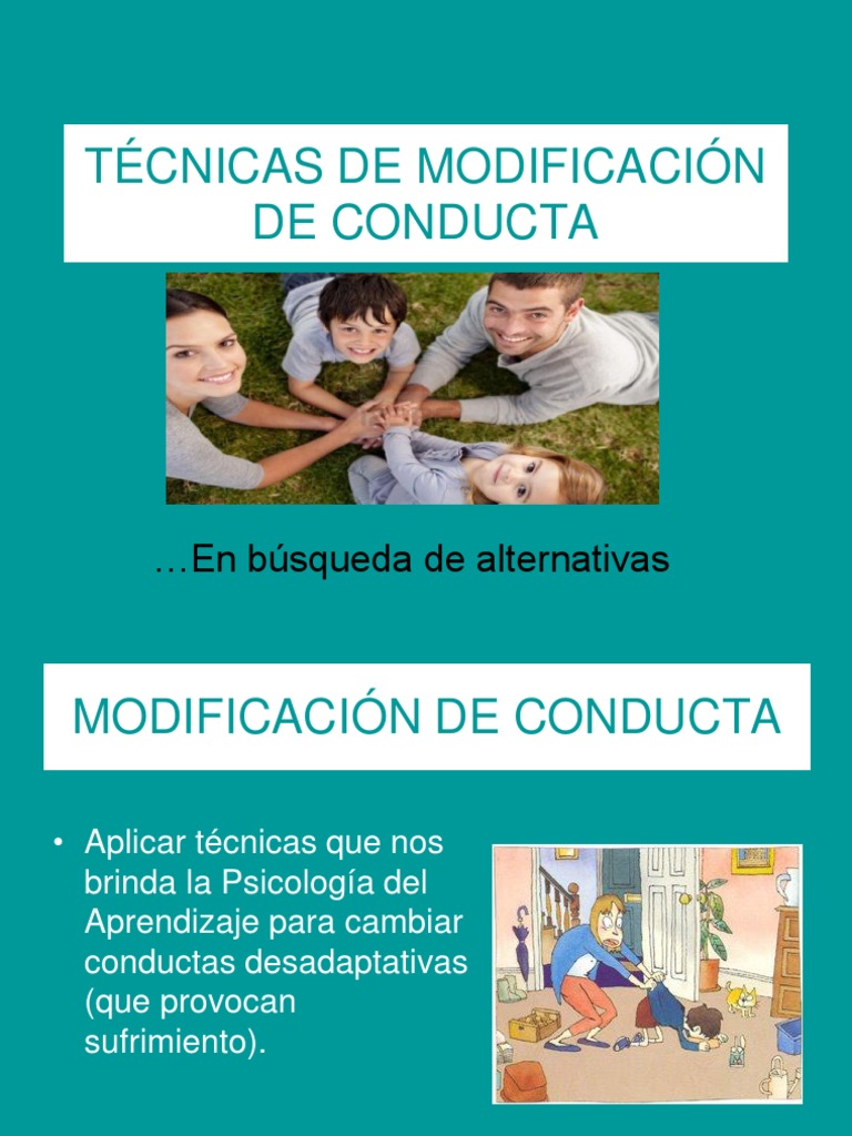 Técnicas de Modificación de Conducta | PDF | Comportamiento ...