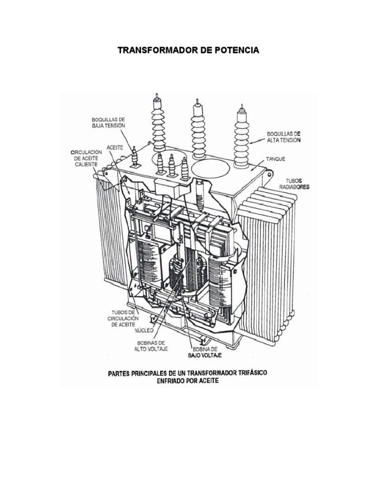 Transformador de Potencia | PDF | Transformador | Electromagnetismo