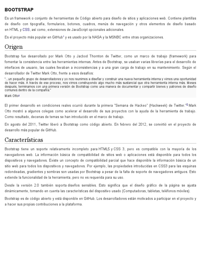 BOOTSTRAP | PDF | Bootstrap (marco frontal) | Desarrollo de software