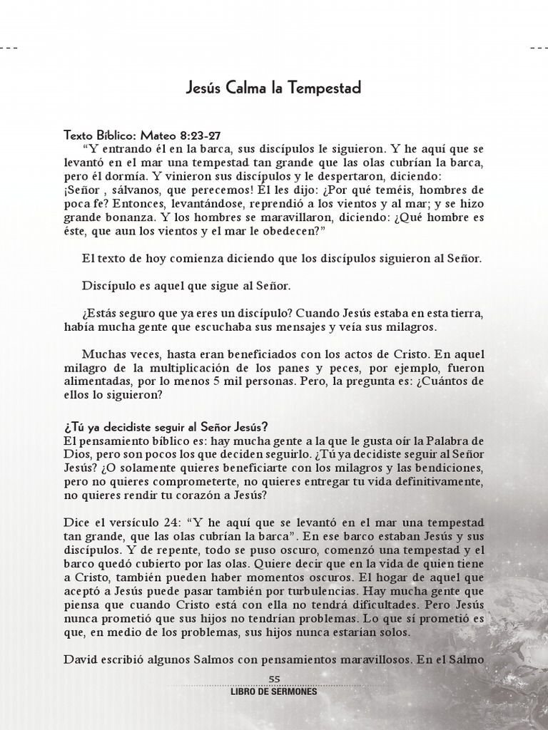 15 Jesús Calma La Tempestad | PDF | Jesús | Cristo (título)