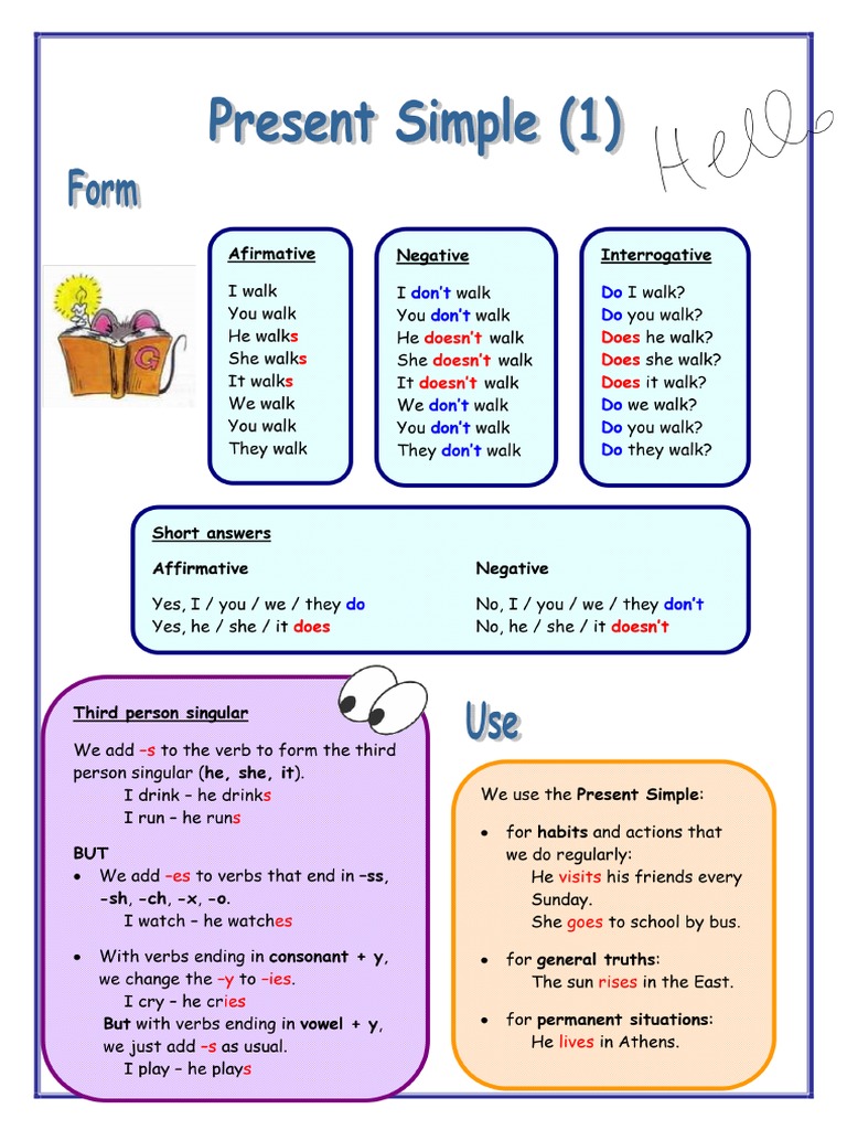 Present Simple PDF | PDF | Syntactic Relationships | Morphology